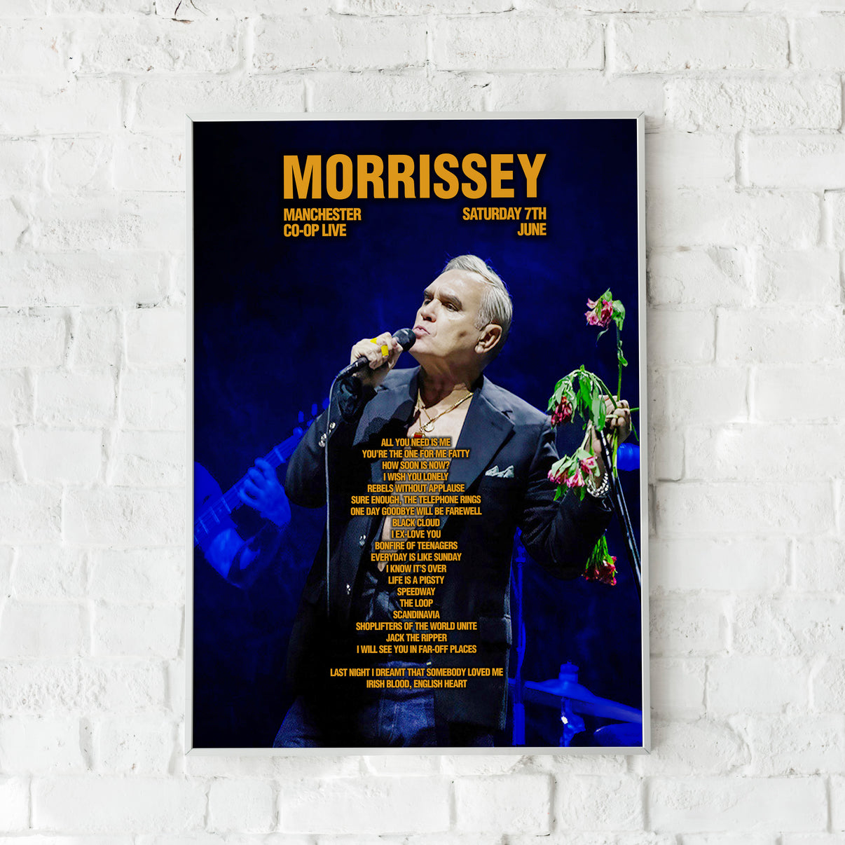 Morrissey Manchester Co-op Live Setlist Print – britrockheaven